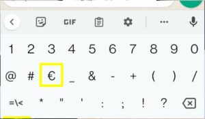 Euroteken (€) typen op mobiel, iPhone, Android, iPad uitgelegd